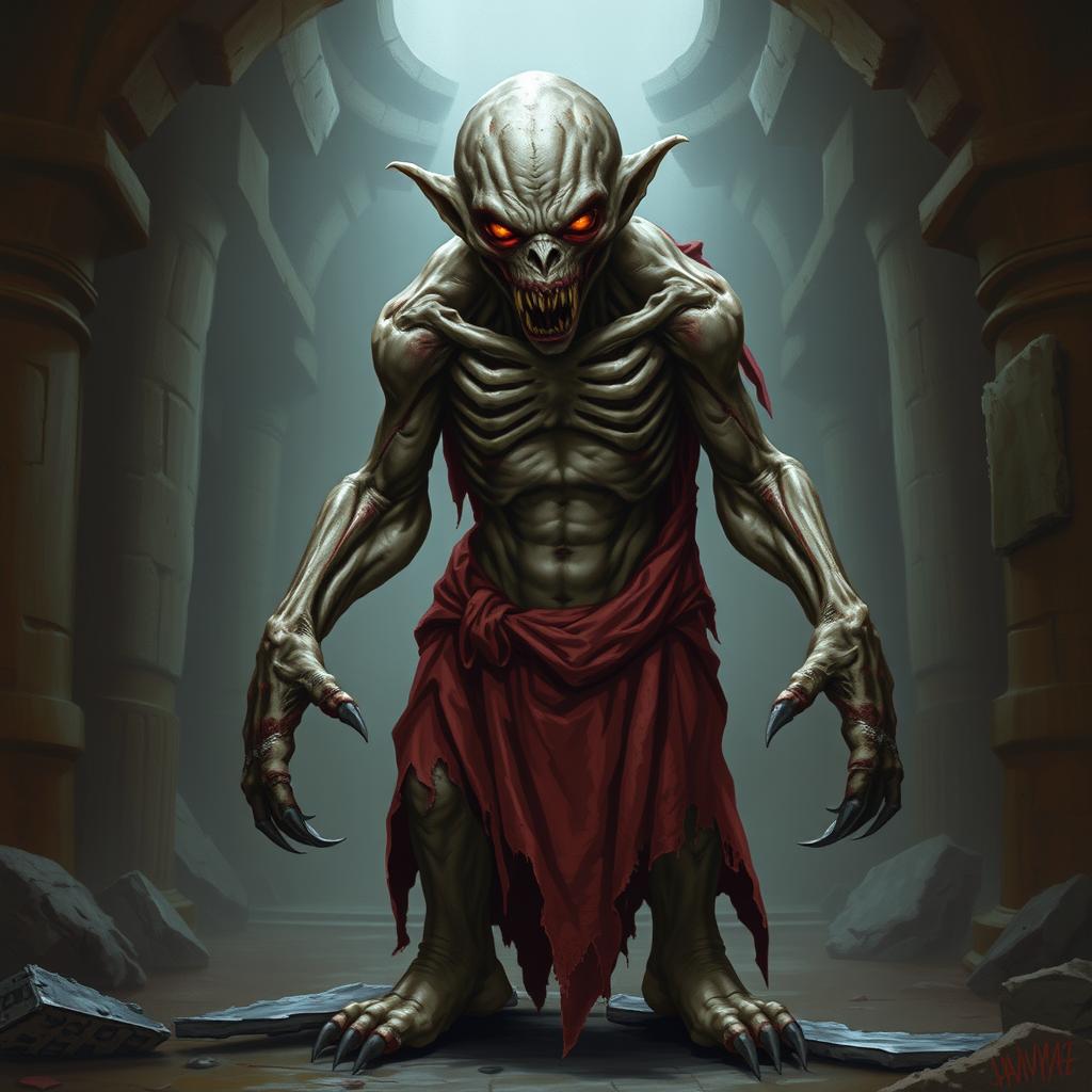 This foul medium creature appears more or less humanoid; but... - Flux ...