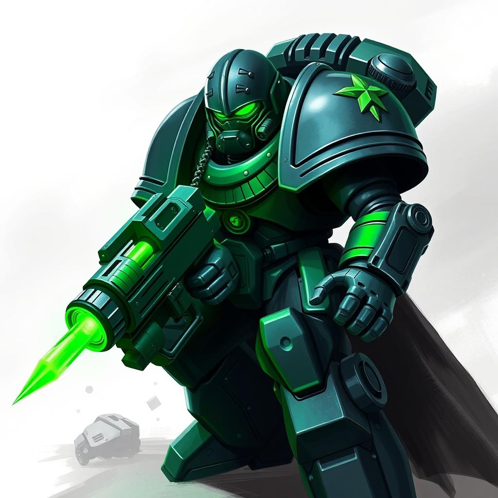 Warhammer 40k Night Lord space marine in power armor with gr... - Flux ...