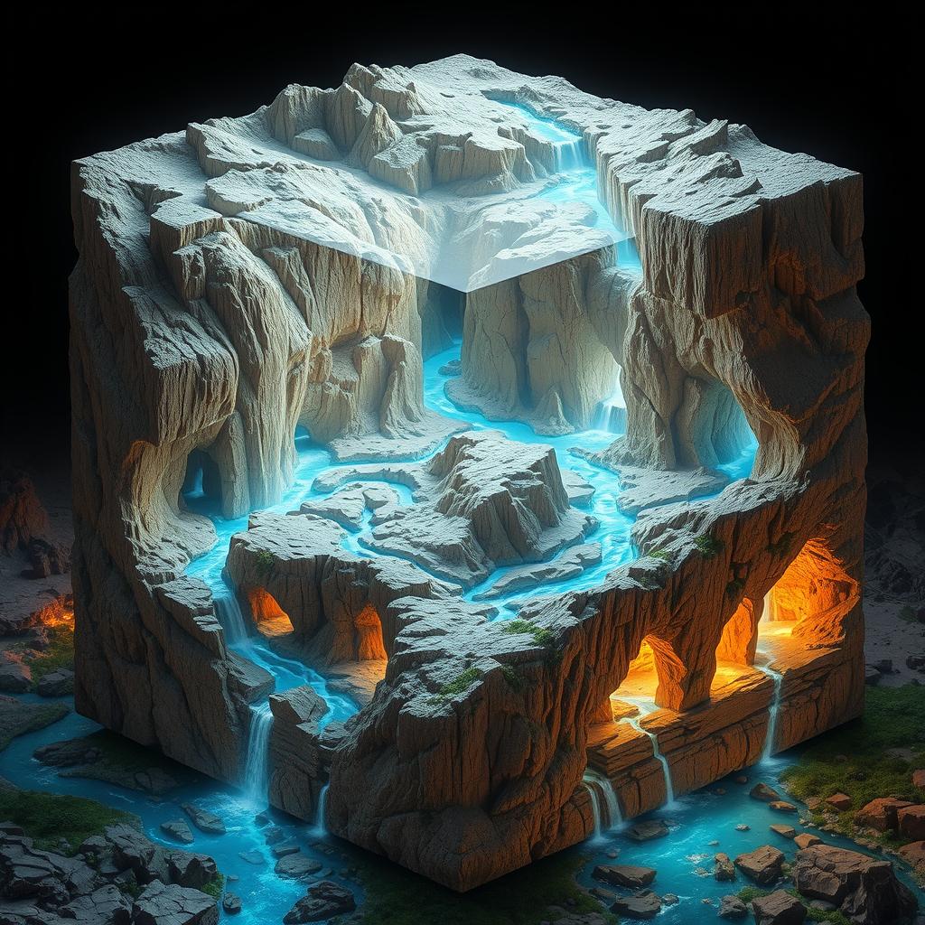 A massive, karst cube presenting a rugged mountainous karst ... - Flux ...