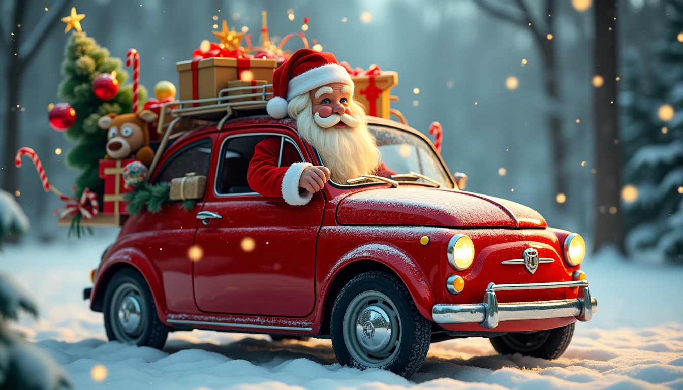 Create an enchanting and whimsical stock image featuring San... - Flux ...